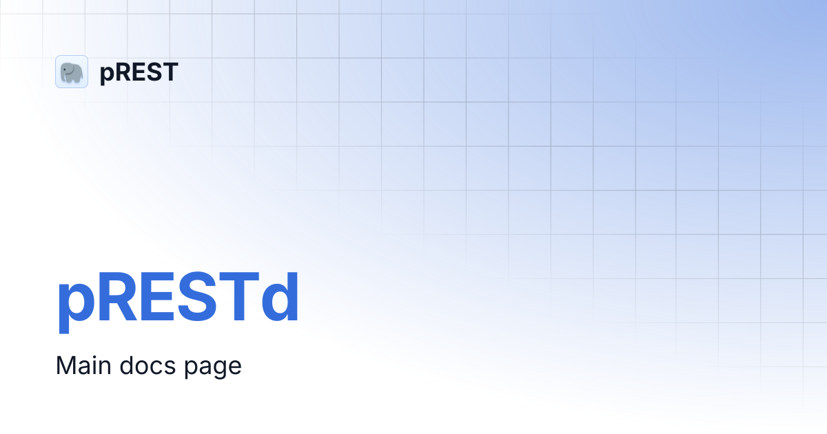 pRESTd | pREST